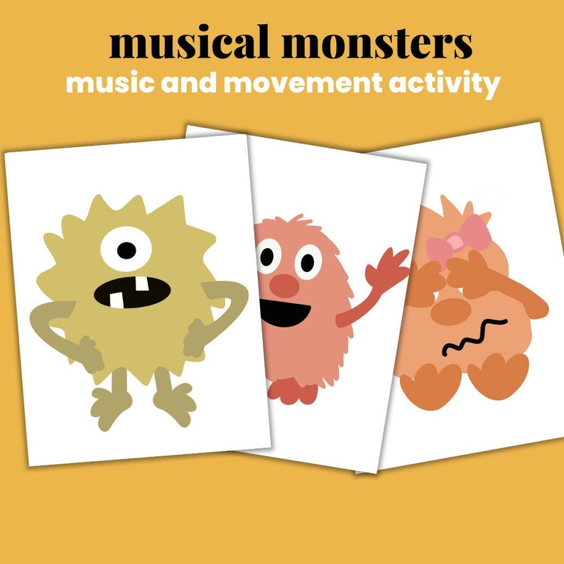 Monster Movement Activity for Kids Kindergarten Activities - Etsy