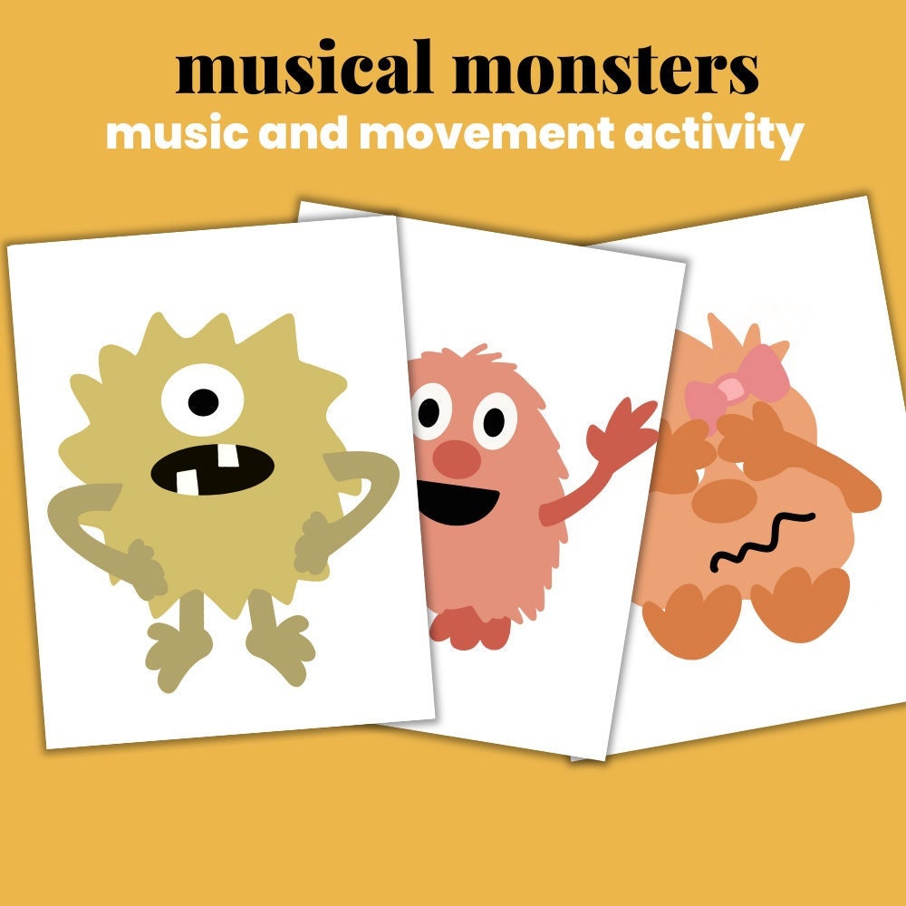 Monster Movement Activity for Kids Kindergarten Activities - Etsy