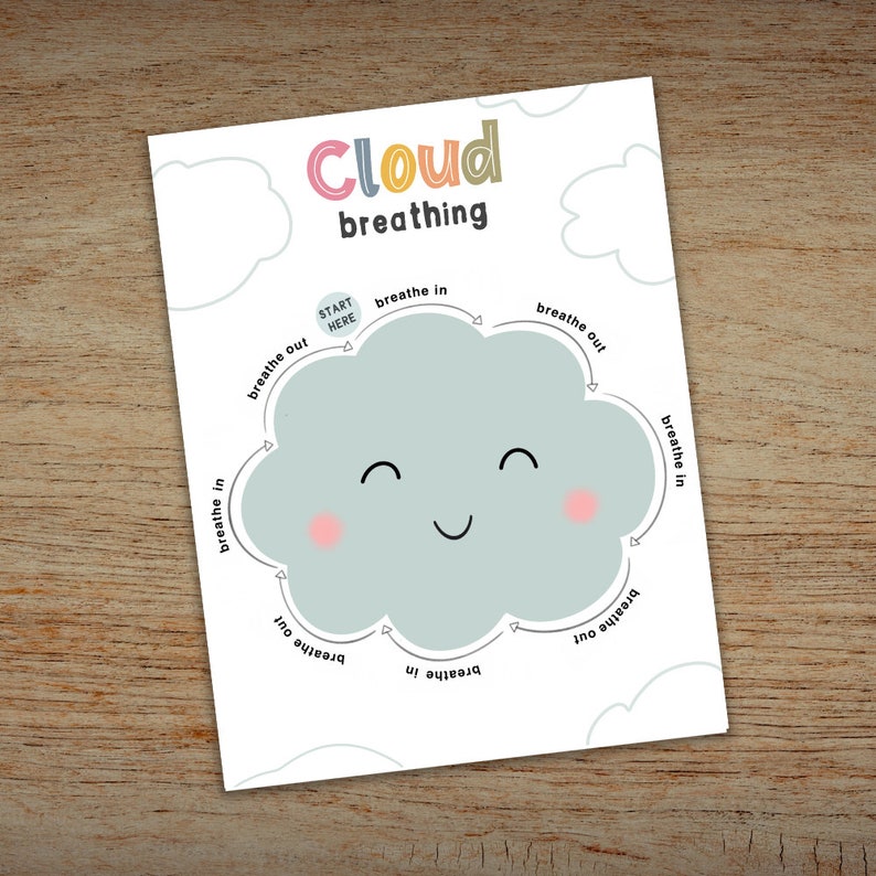 Weather Breathing Printables, Rainbow Breathing, Calming Activities for ...