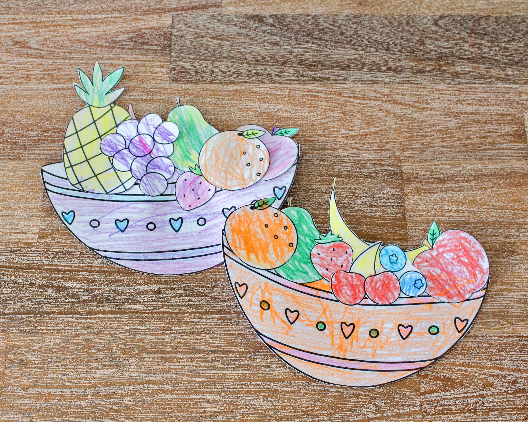Fruit Bowl Activity, Fruit Craft and Colouring, Preschool Printable ...