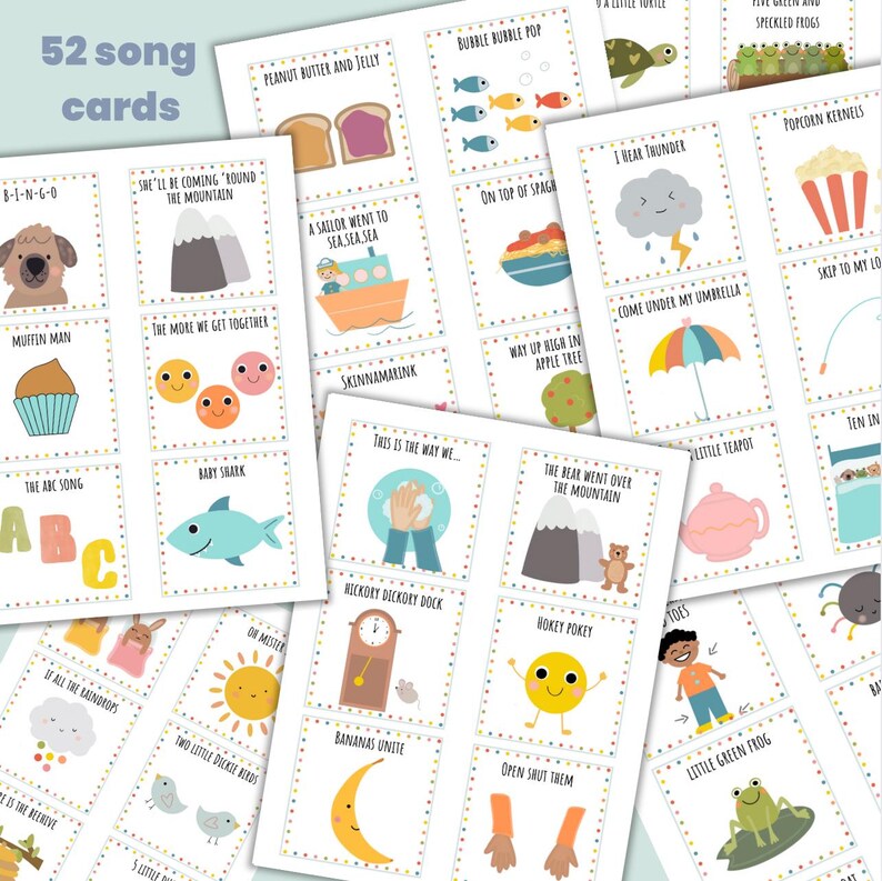 Circle Time Song Cards & Lyrics | Preschool Curriculum Printable ...