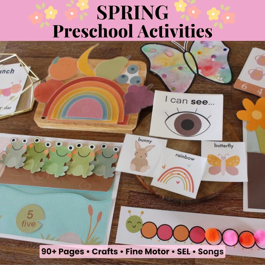 Spring Activity Bundle, Spring Preschool Printable Activities, Circle ...