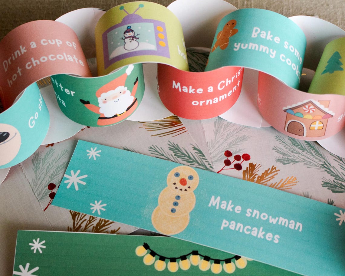 Advent Activities Paper Chain, Printable Advent Calendar for Kids ...