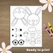 Spring Bunny Paper Craft, Spring Preschool, Printable Easter, Spring ...