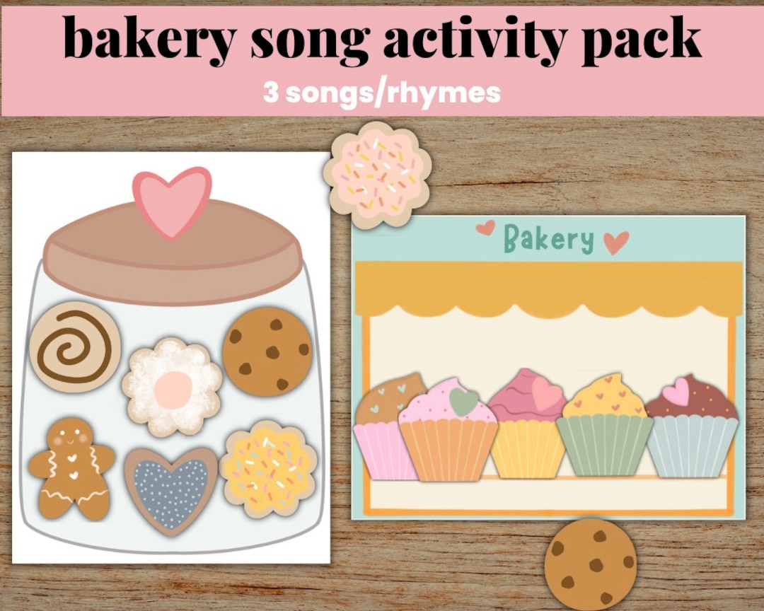 Bakery Song Activity Pack, Cookie Preschool Printables, Cookie Counting ...