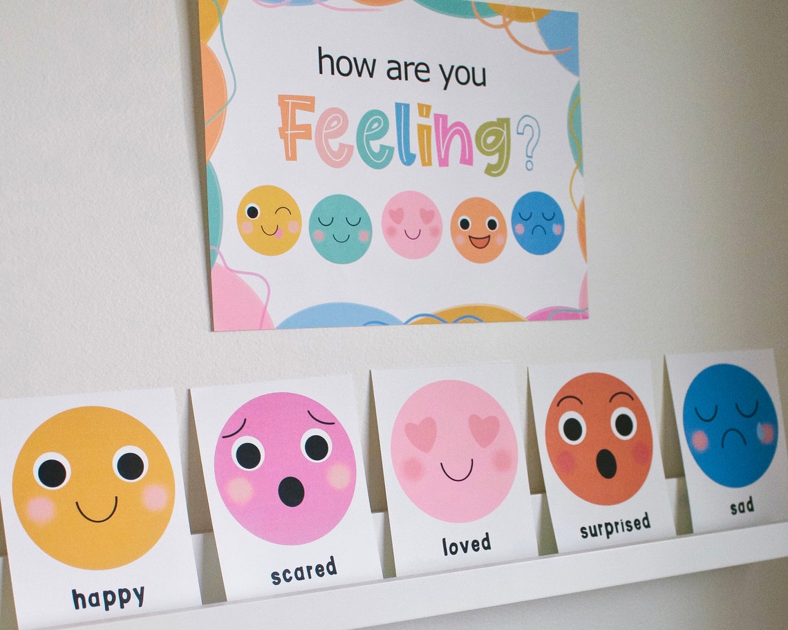 Emotion Face Flashcards Emotion Preschool Printables Social - Etsy