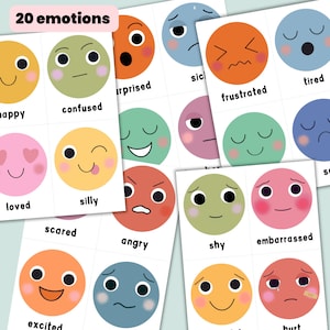 Emotion Flashcards and Coping Cards, Emotional Regulation, Social ...