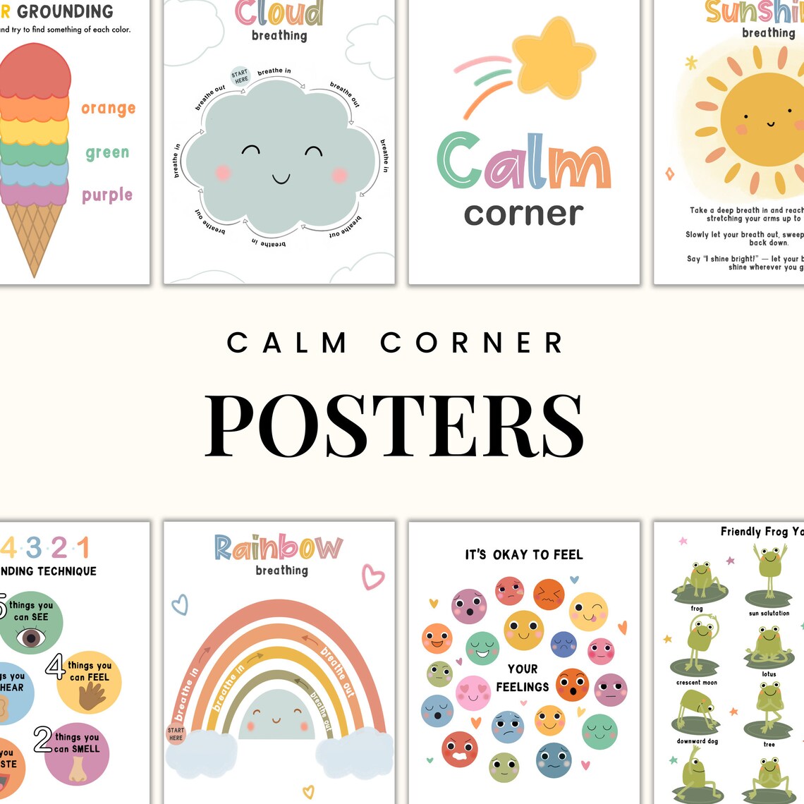 Printable Calm Corner Kit, Preschool Classroom, Kindergarten Classroom ...