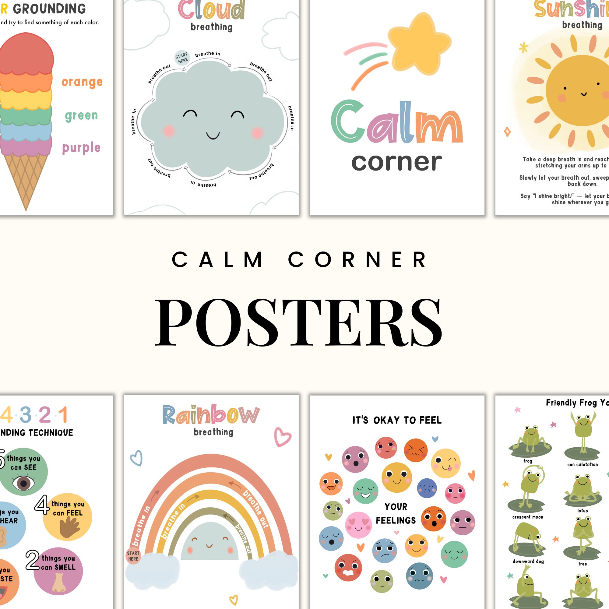 Printable Calm Corner Kit, Preschool Classroom, Kindergarten Classroom ...