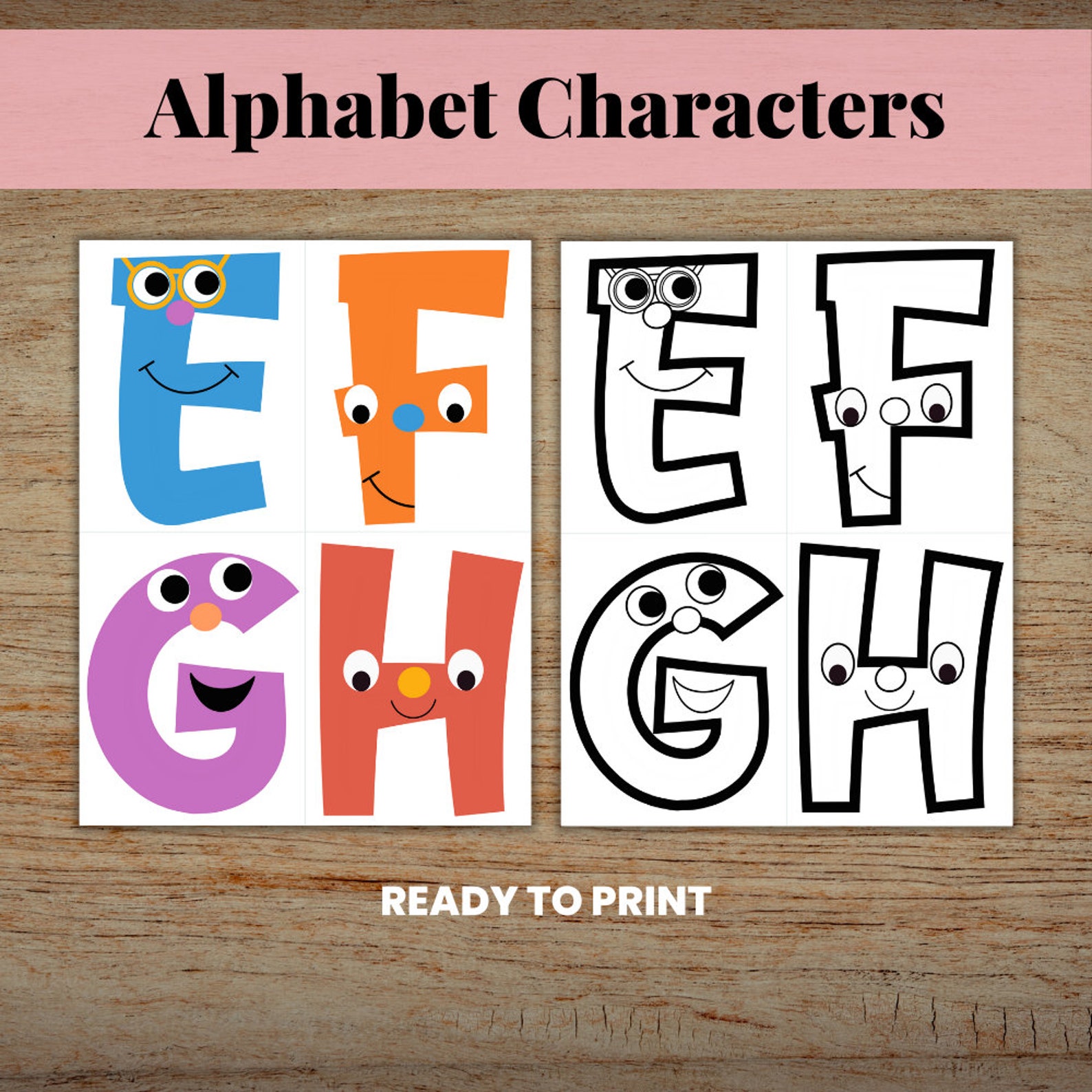 Alphabet Uppercase Letter Flashcards, Alphabet Colouring, Preschool ...