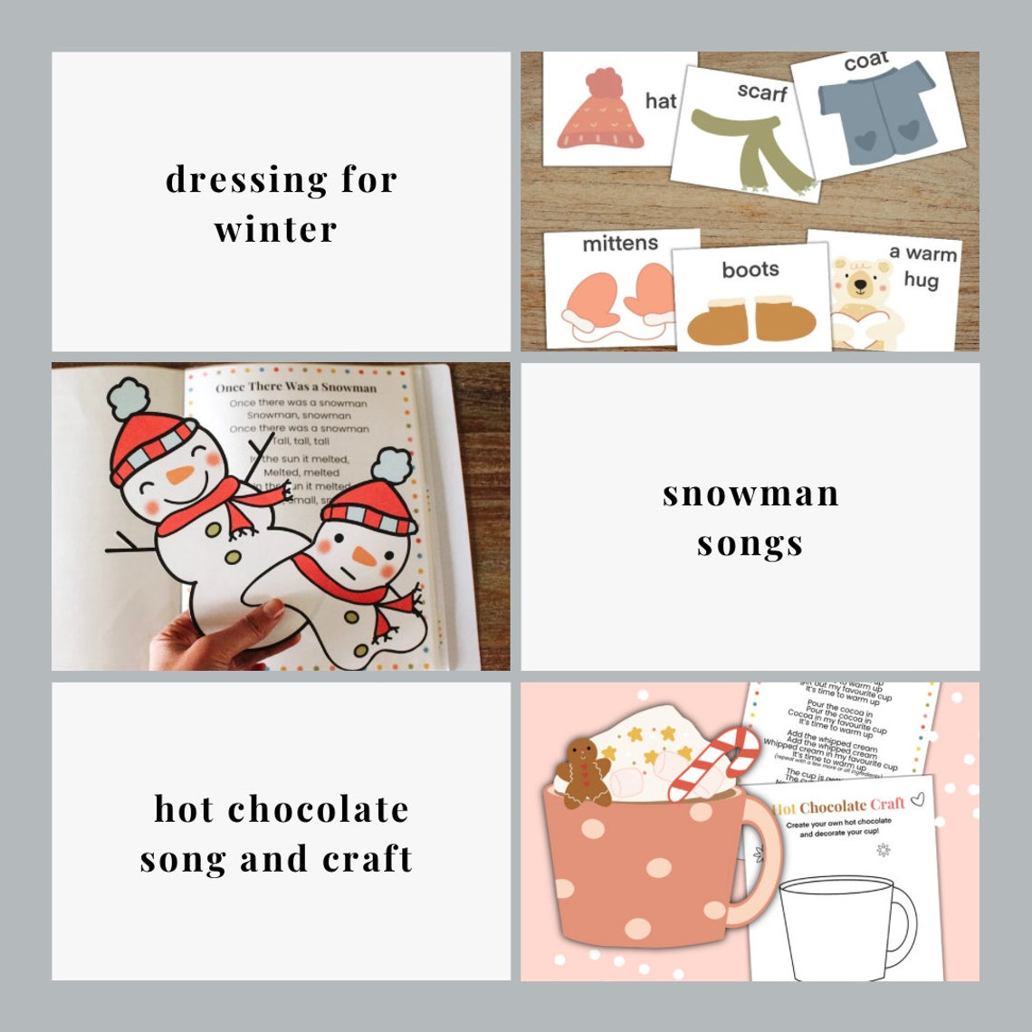 Printable Winter Activities Bundle, Winter Preschool Curriculum, Early ...