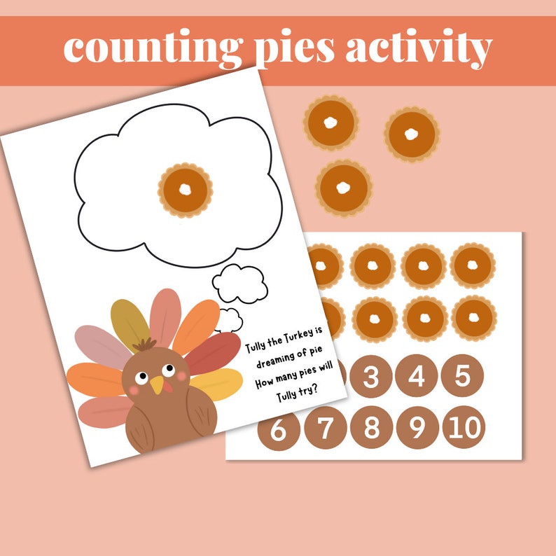 Turkey Activity Pack, Thanksgiving Preschool Printables, Preschool Math ...