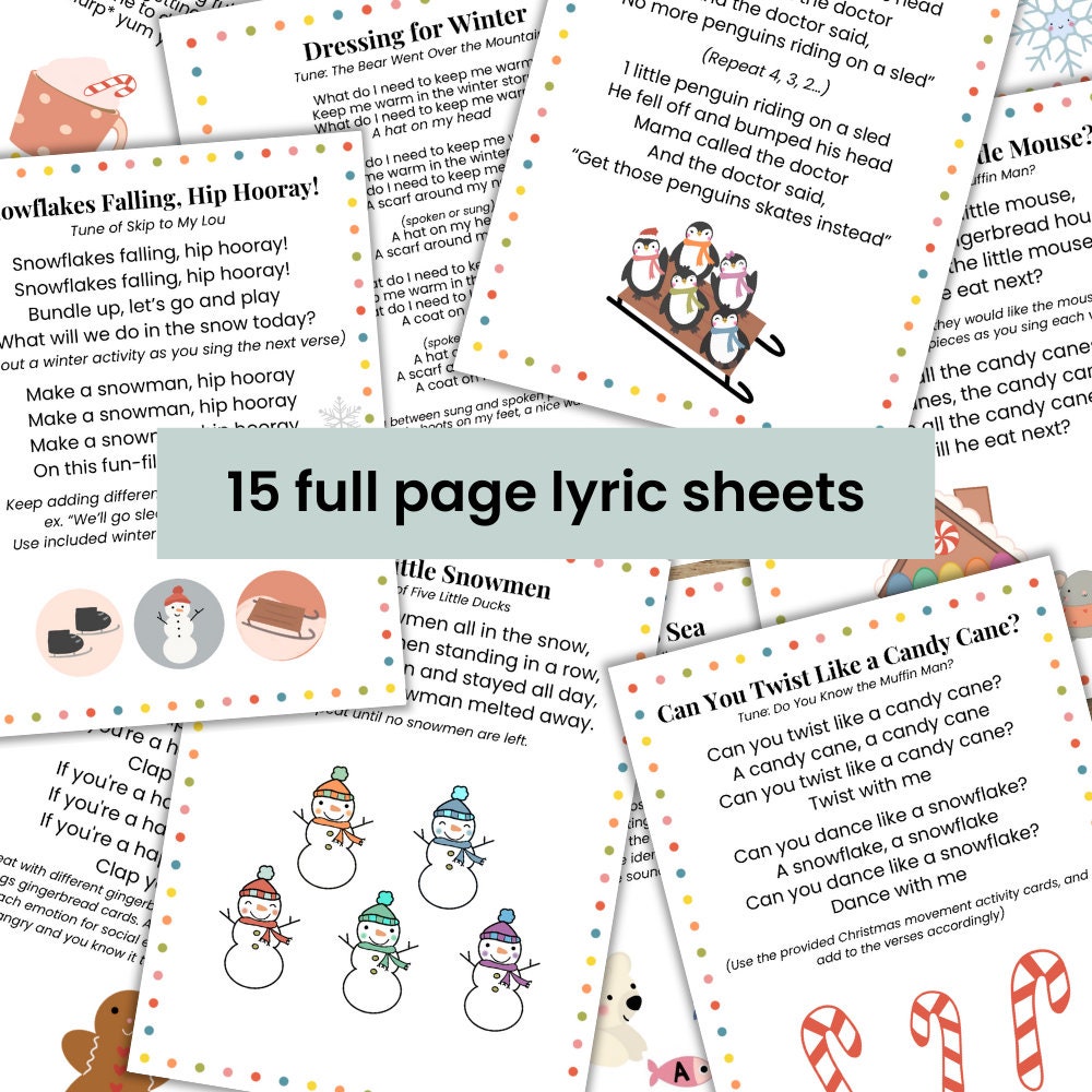 Winter Circle Time Song Bundle, Winter Preschool Curriculum, Pre K ...