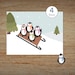 5 Little Penguins Riding on a Sled Winter Activity, Preschool Songs ...