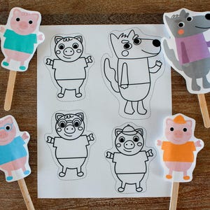 Three Little Pigs Fine Motor Activities, Fairy Tale Theme Printables ...