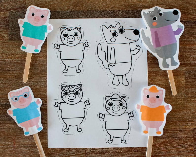 Three Little Pigs Fine Motor Activities, Fairy Tale Theme Printables ...