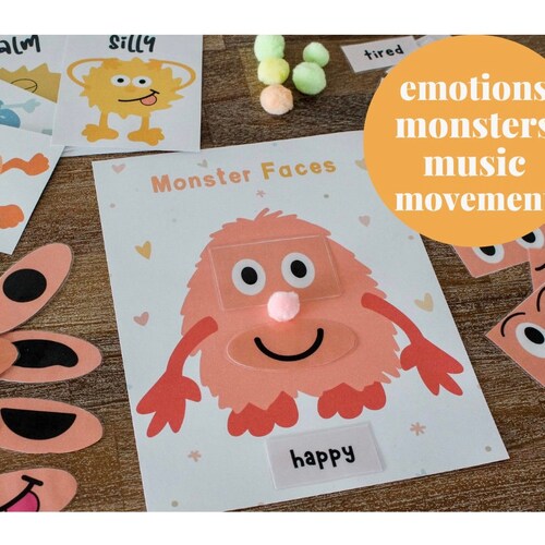 Monster Emotion Printable Activities Emotion Preschool - Etsy