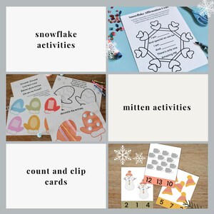 Printable Winter Activities Bundle, Winter Preschool Curriculum, Early ...