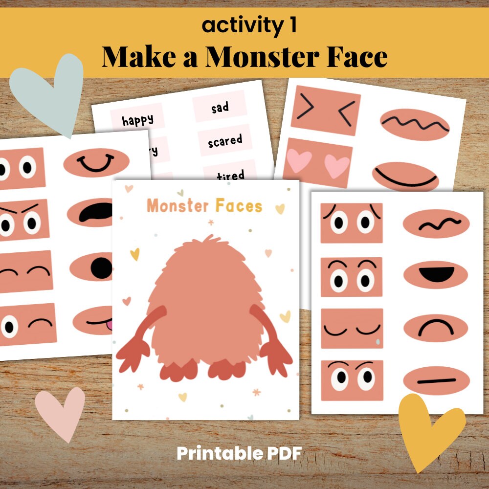 Monster Emotion Printable Activities Emotion Preschool - Etsy Australia