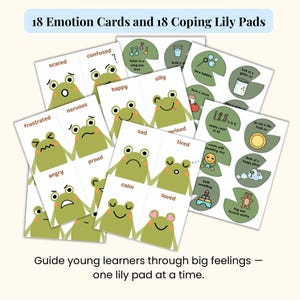 Feelings Pond: Frog Emotion & Coping Cards - Classroom Calm Corner - Etsy