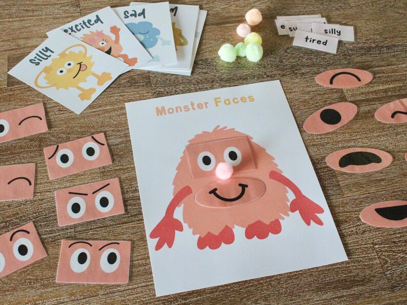 Monster Emotion Printable Activities Music and Movement - Etsy