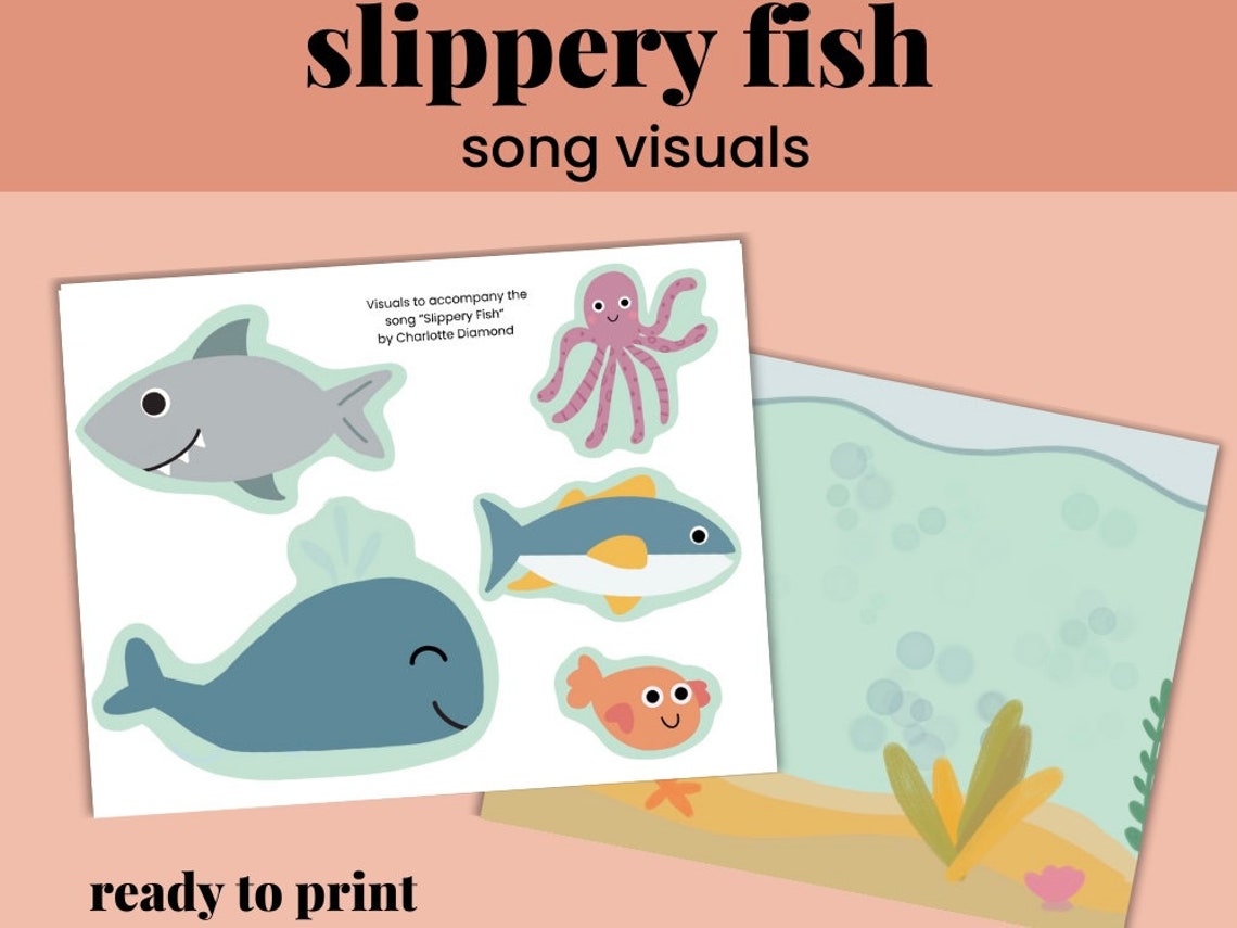 Slippery Fish Song Activity, Circle Time Songs, Preschool Music, Ocean ...