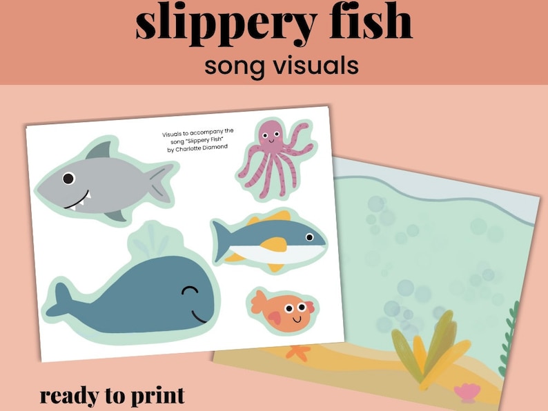 Slippery Fish Song Activity, Circle Time Songs, Preschool Music, Ocean ...