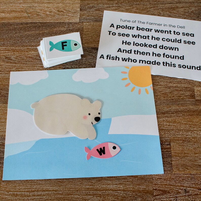 Polar Bear Fishing Alphabet Activity, Kindergarten Literacy Activities ...