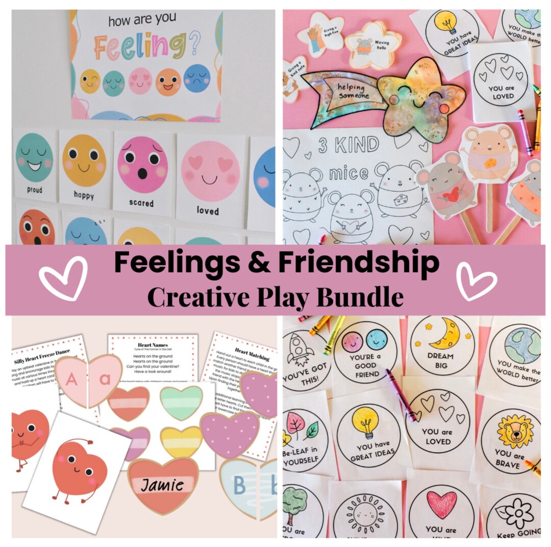 Feelings and Friendship Activity Bundle, Preschool Curriculum, Circle ...