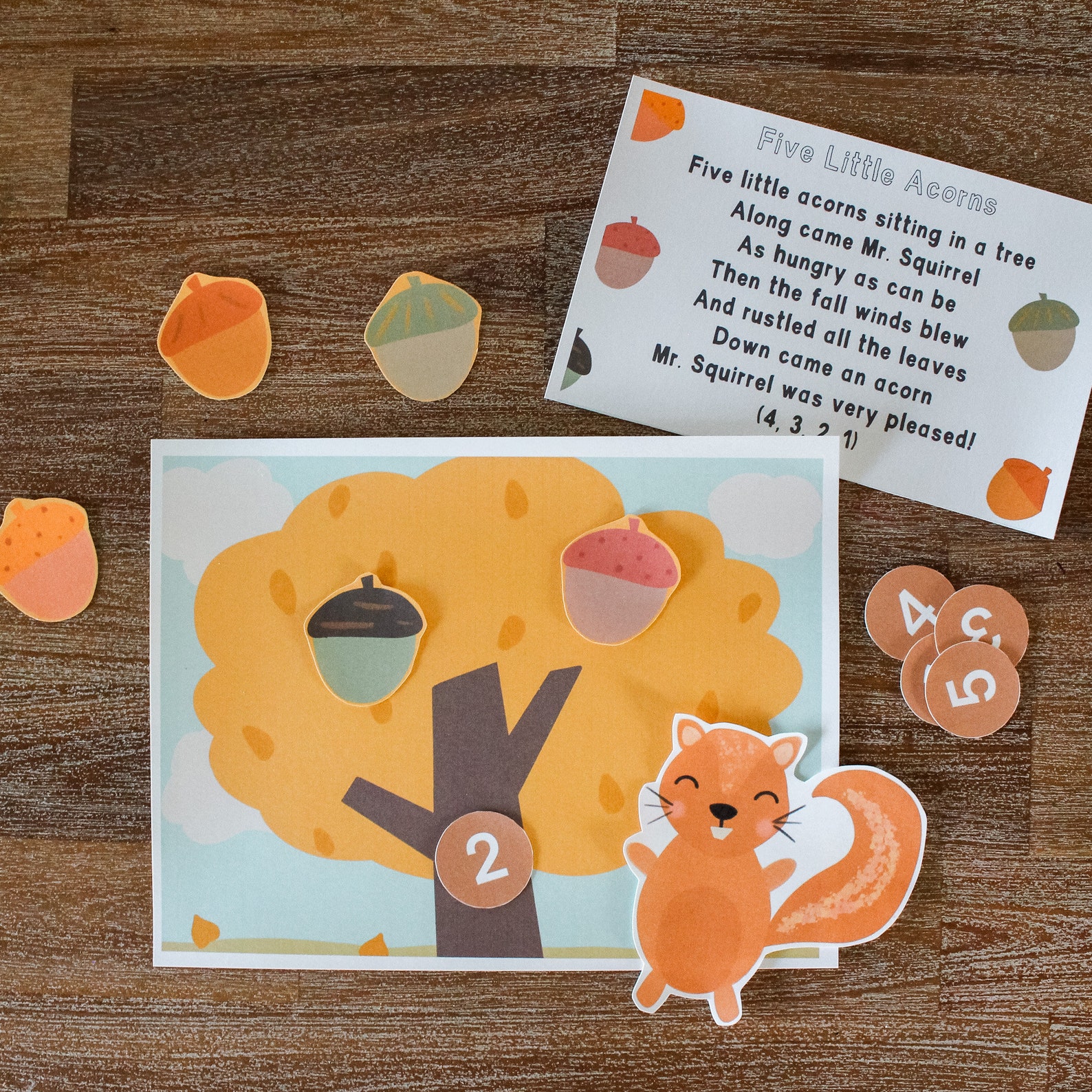 Fall Circle Time Song Pack, 5 Little Pumpkins, 5 Little Acorns, Owl ...