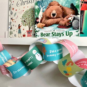 Advent Activities Paper Chain, Printable Advent Calendar for Kids ...