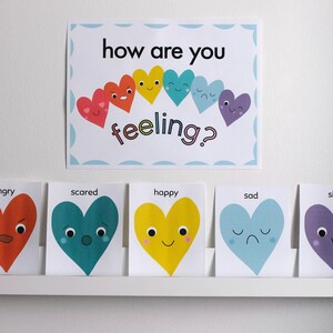 Heart Emotion Flashcards, Emotion Preschool Printables, Social ...