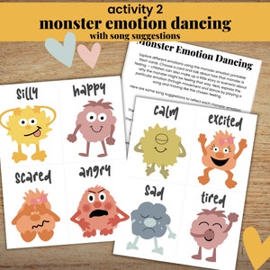 Monster Emotion Printable Activities, Emotion Preschool Printables ...