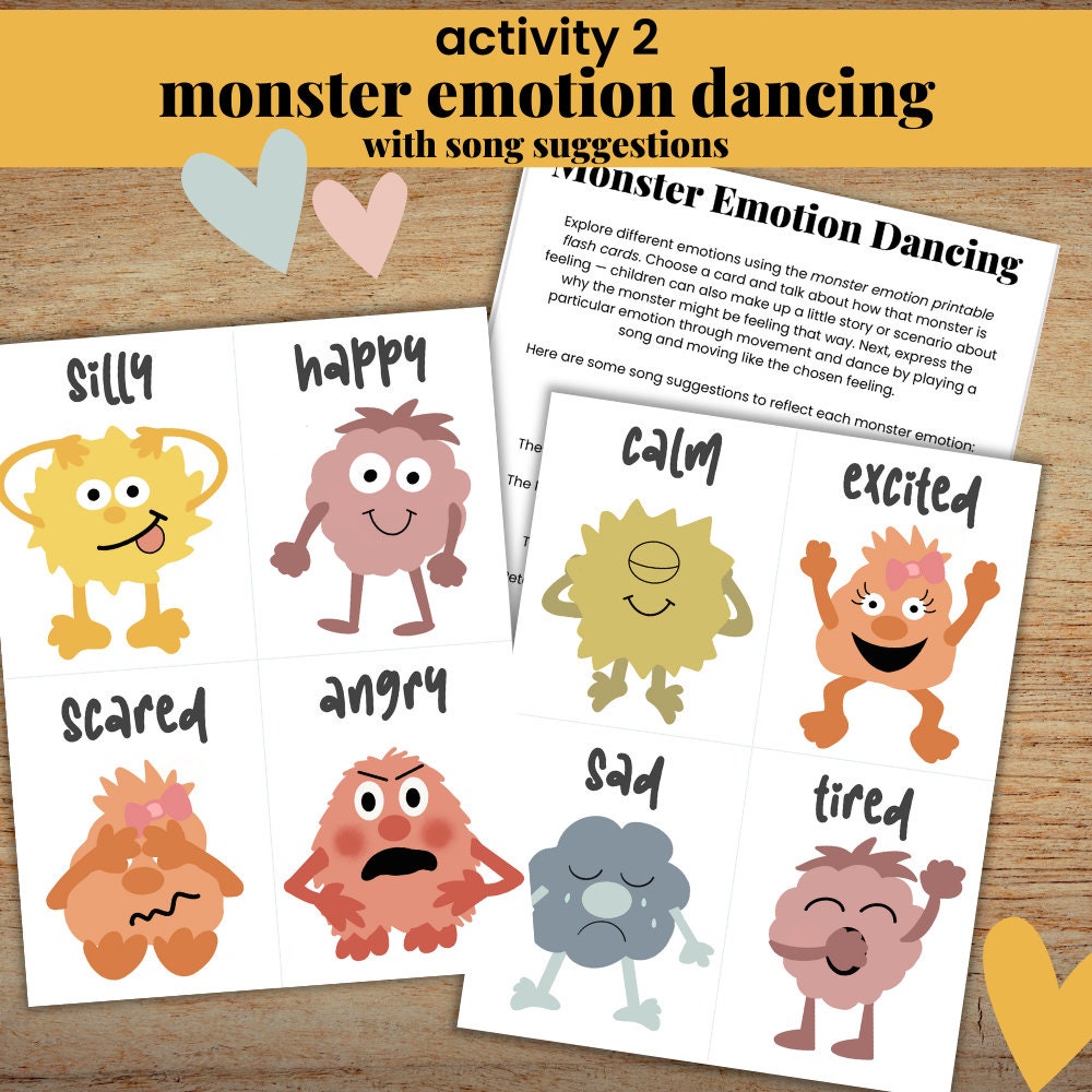 Monster Emotion Printable Activities Emotion Preschool - Etsy Australia