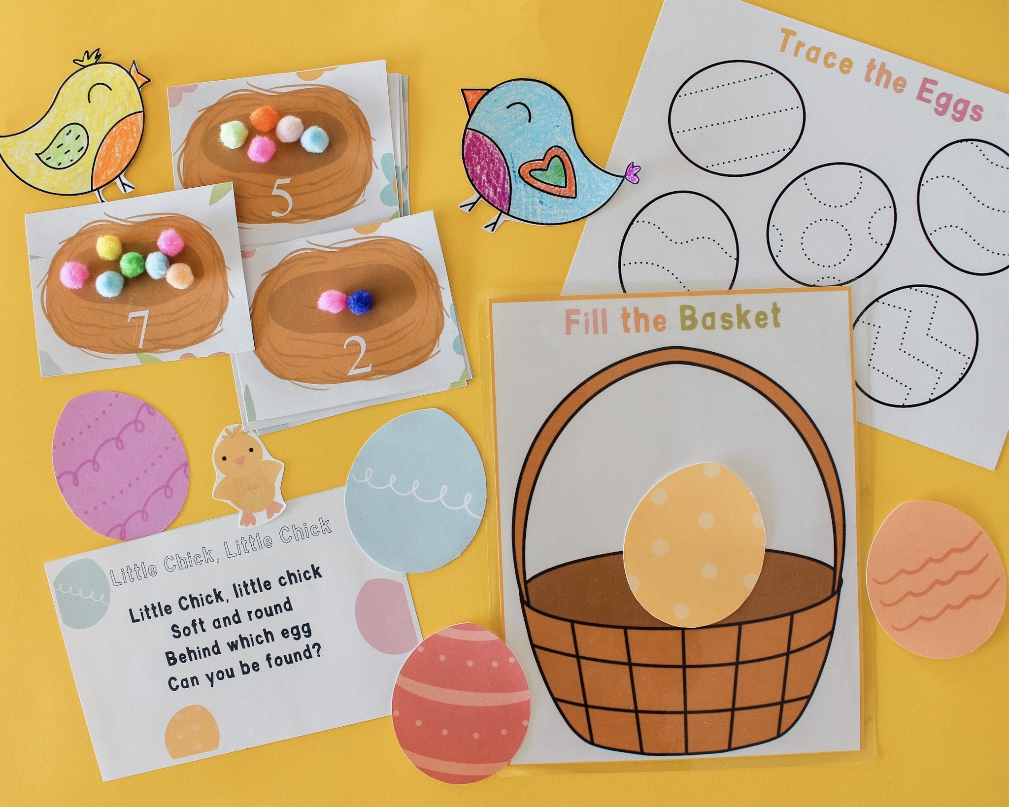 Eggs and Bird Activity Pack Spring Preschool Printables - Etsy