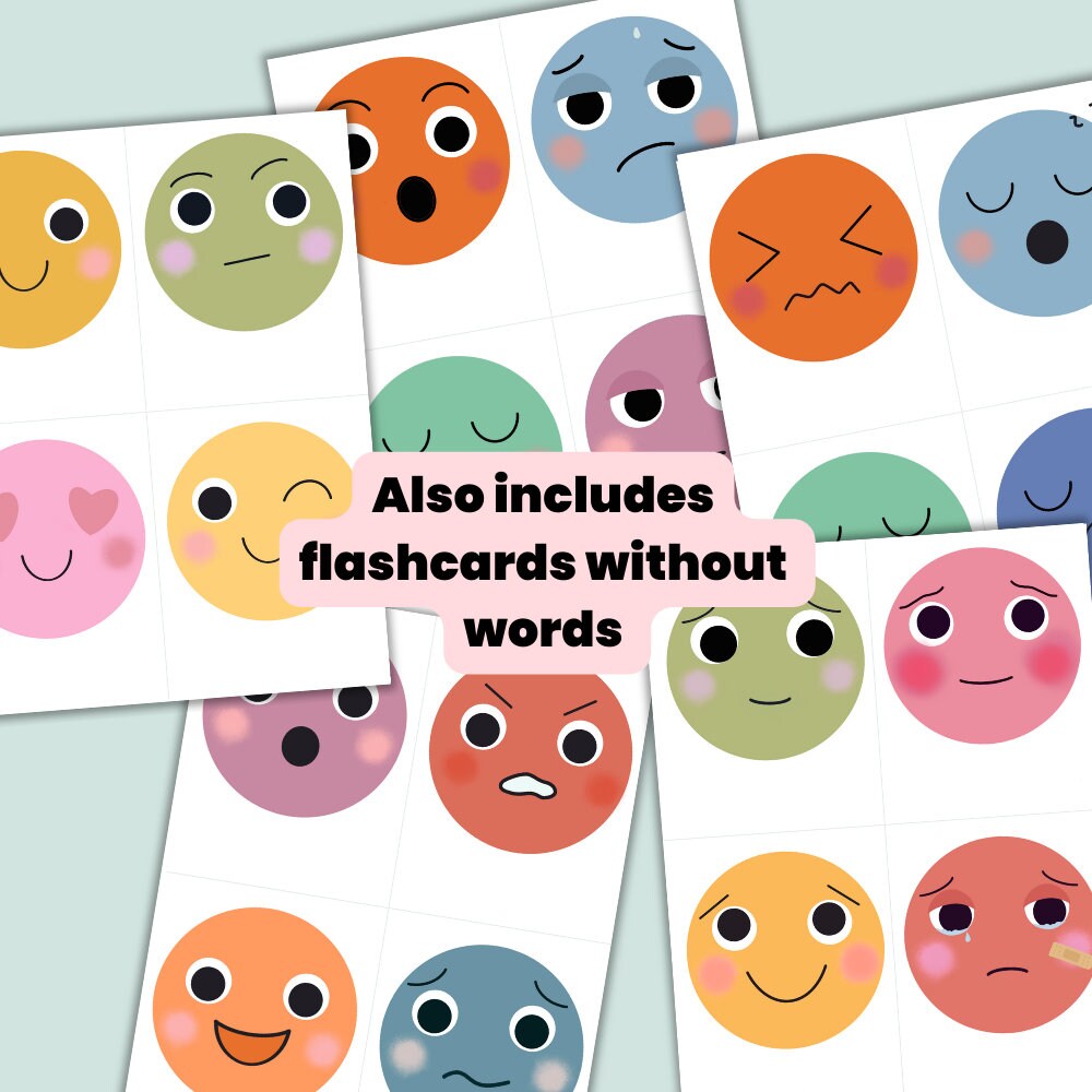 Emotion Flashcards and Coping Cards, Emotional Regulation, Social ...