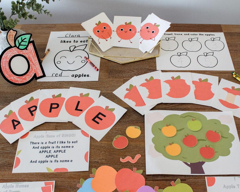 Apple Preschool Activity Pack, Letter A is for Apple, Preschool ...