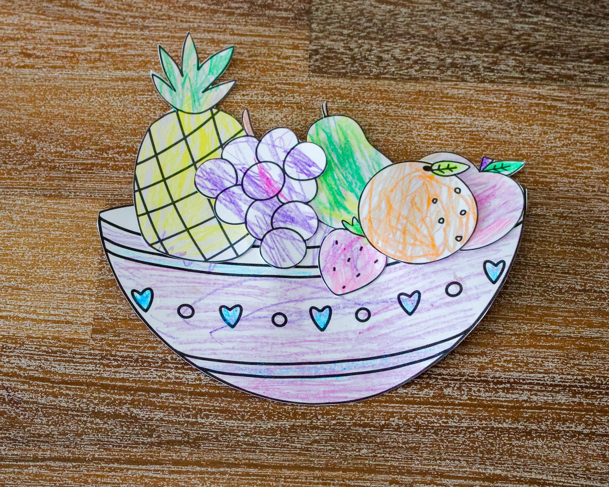 Fruit Bowl Activity, Fruit Craft and Colouring, Preschool Printable ...