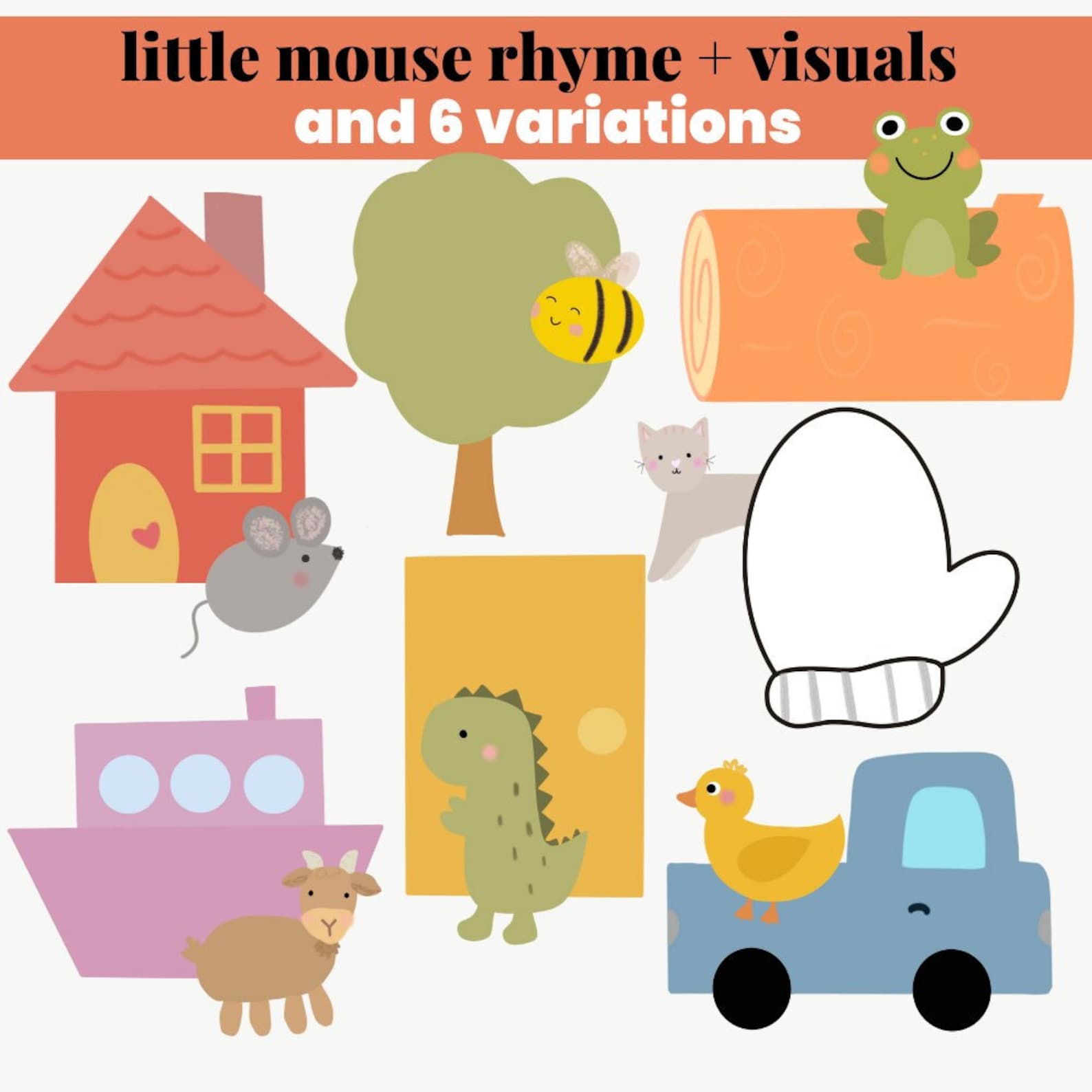 Little Mouse Colour Activity and Variations, Little Mouse Hide and Seek ...