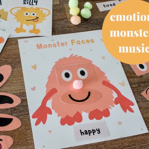 Monster Emotion Printable Activities Emotion Preschool - Etsy