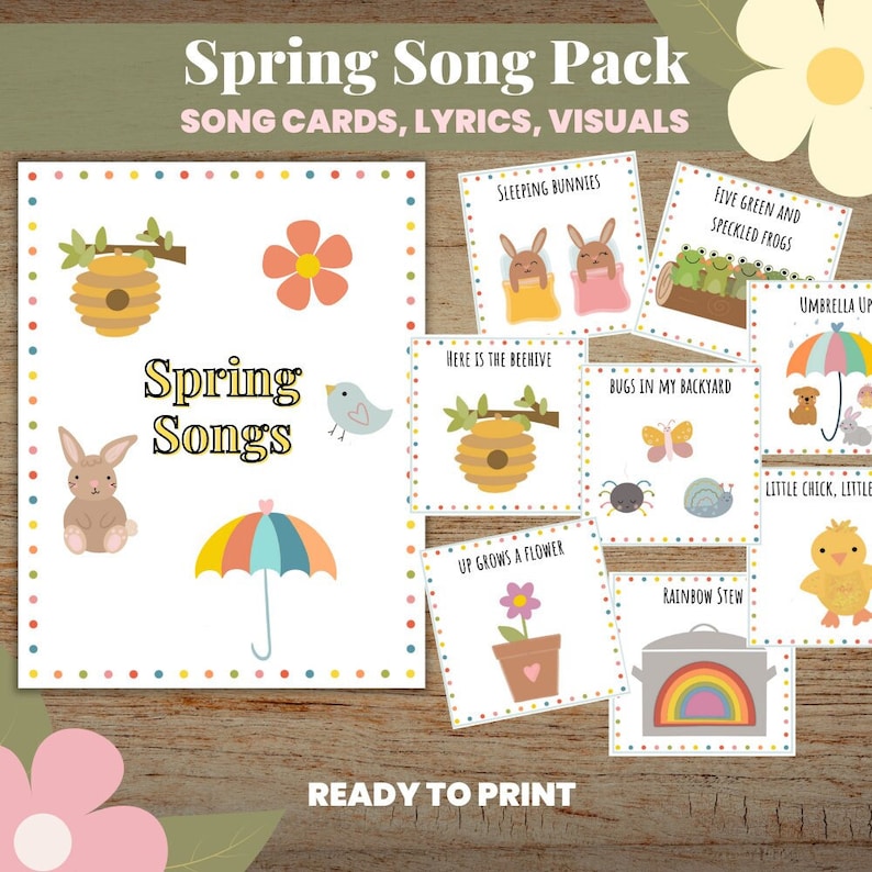 Spring Circle Time Song Bundle, Spring Preschool Curriculum, Preschool ...