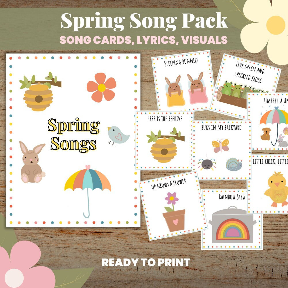 Spring Circle Time Song Bundle, Spring Preschool Curriculum, Music ...