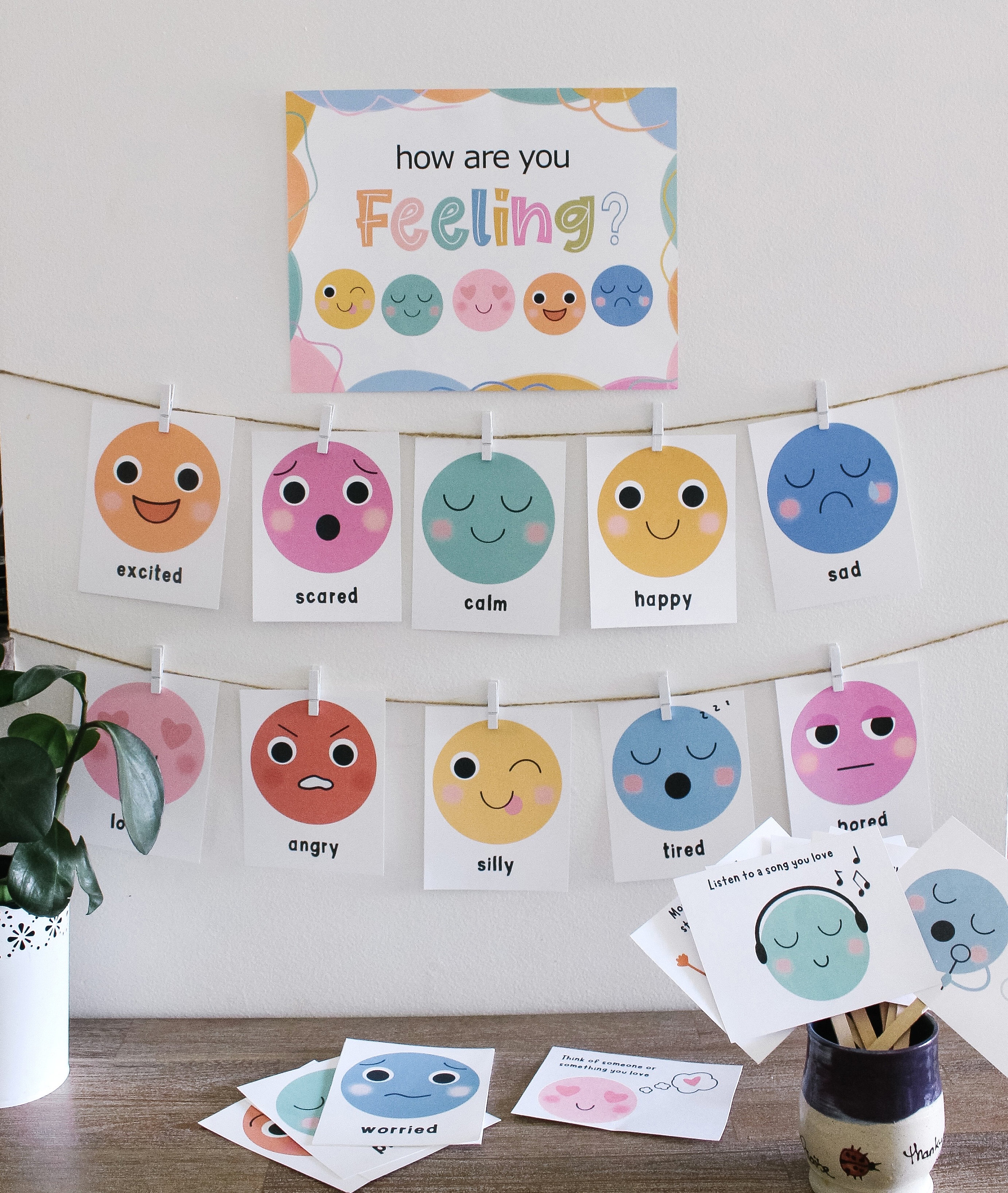 Emotion Flashcards and Coping Cards Emotional Regulation - Etsy