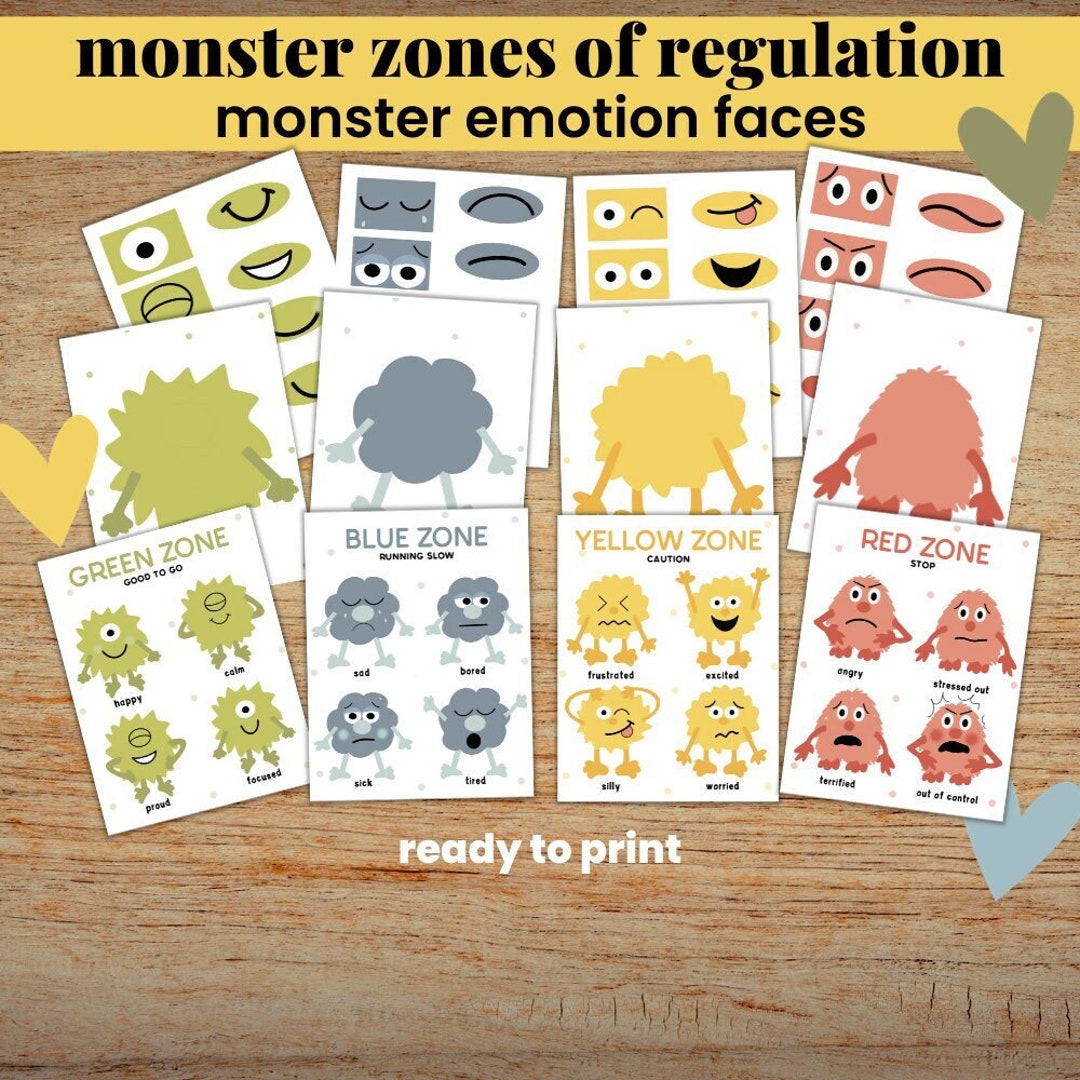 Zones of Self -regulation Regulation Activity, Monster Emotions ...