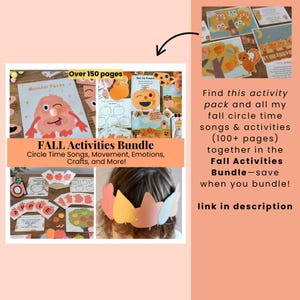 Fall Circle Time Song Pack, 5 Little Pumpkins, 5 Little Acorns, Owl ...