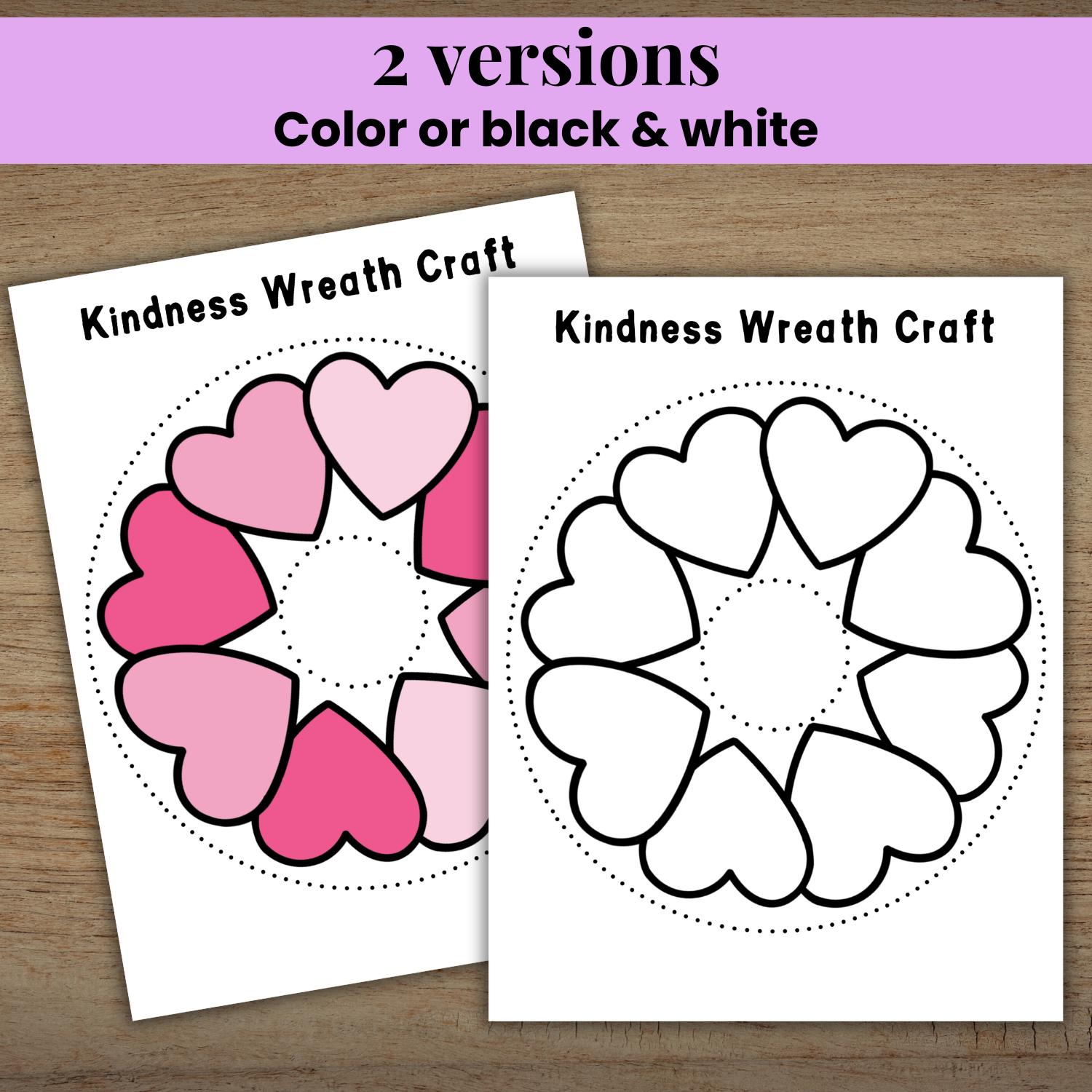 Kindness Heart Valentine Wreath Craft, February Acts of Kindness ...