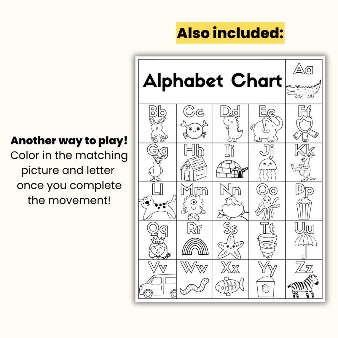 Alphabet Flashcards, ABC Movement Cards, Alphabet Letters of the Week ...