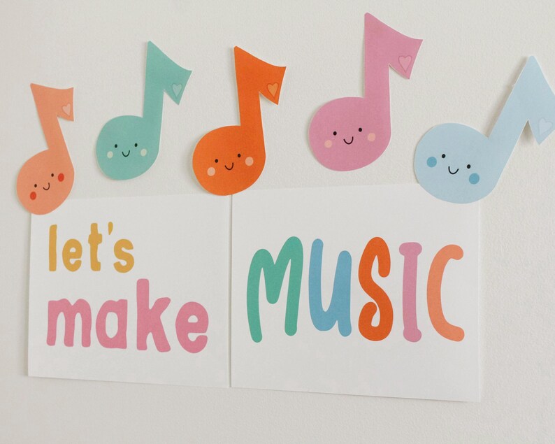 Let’s Make MUSIC Classroom Display, Classroom Music Posters, Preschool ...