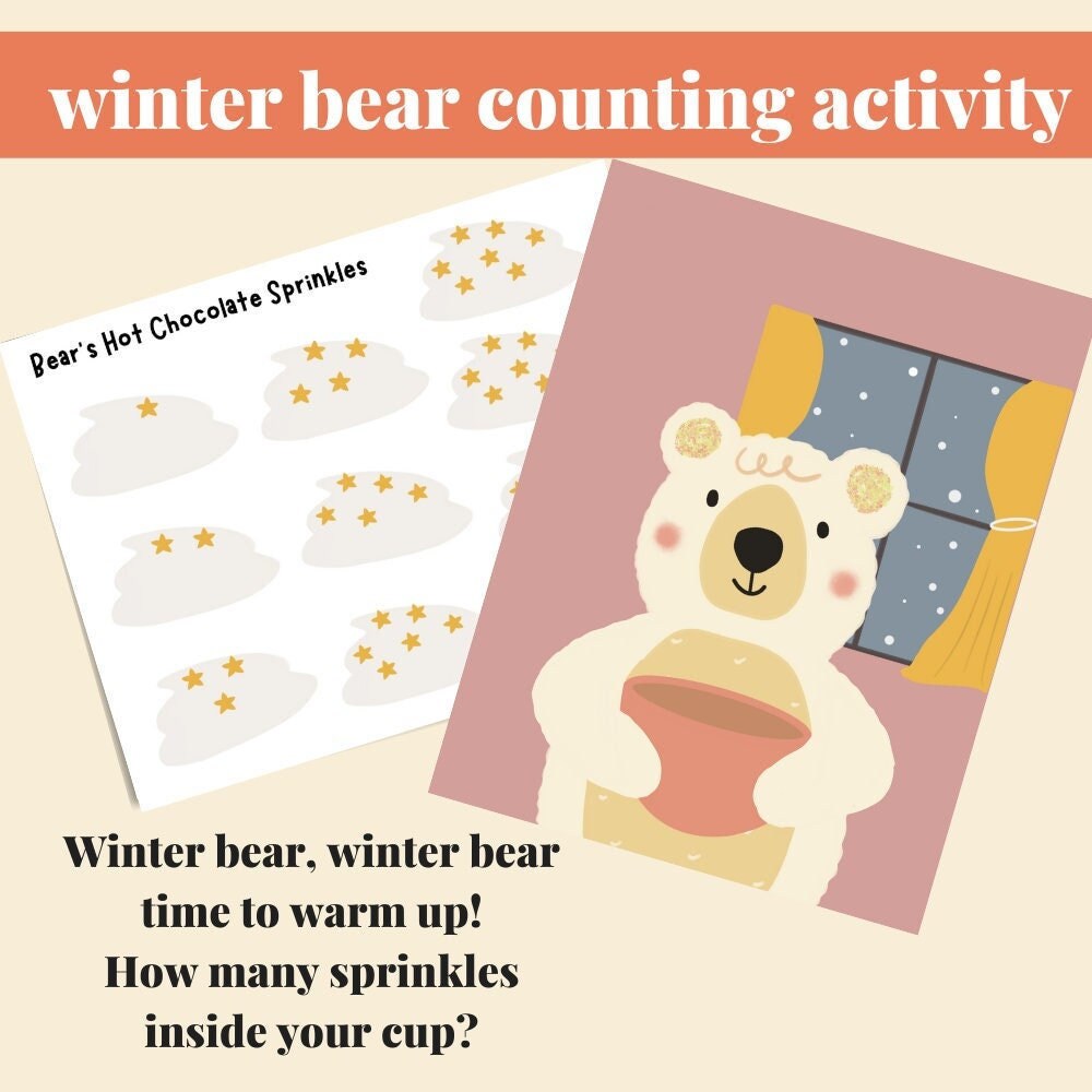 Polar Bear Numbers Activity, Preschool Math, Preschool Winter ...
