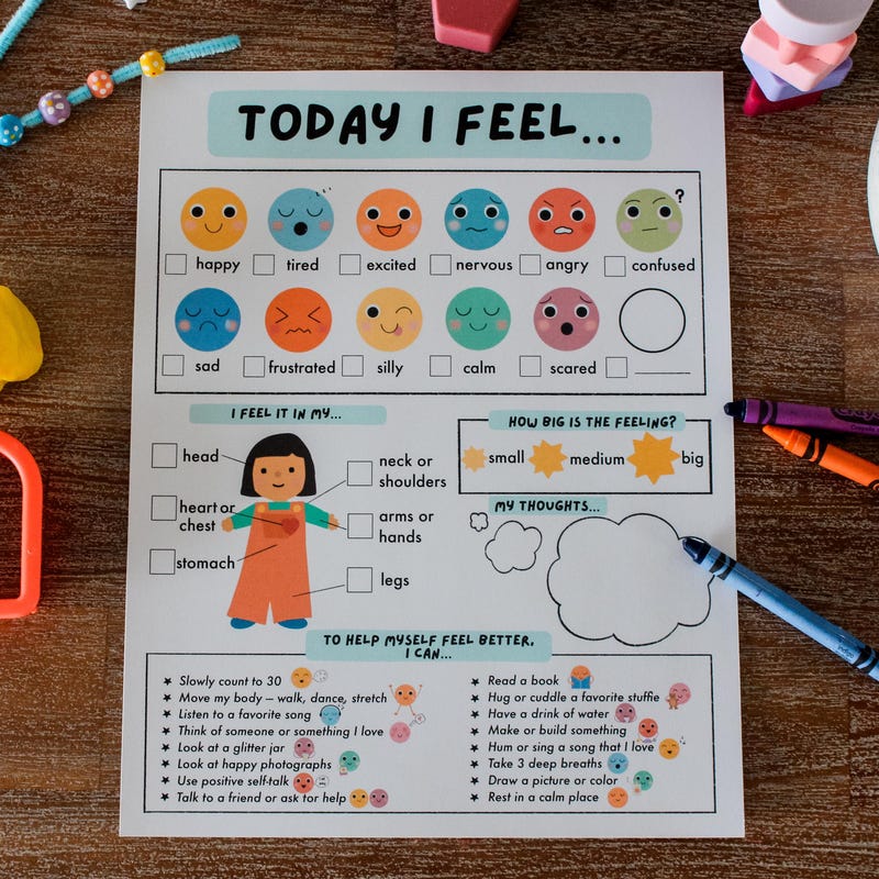 Feeling Check in for Kids - Etsy